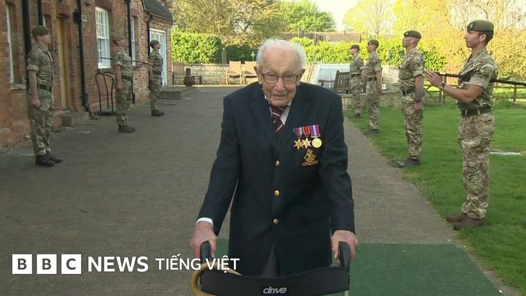 Quyên góp 17,9 triệu bảng, đại úy Tom Moore, 99 tuổi, làm thế giới kính ...