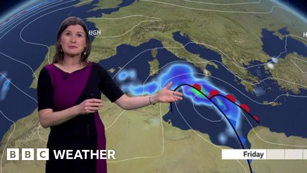 Storm Helios hits central Mediterranean - BBC Weather