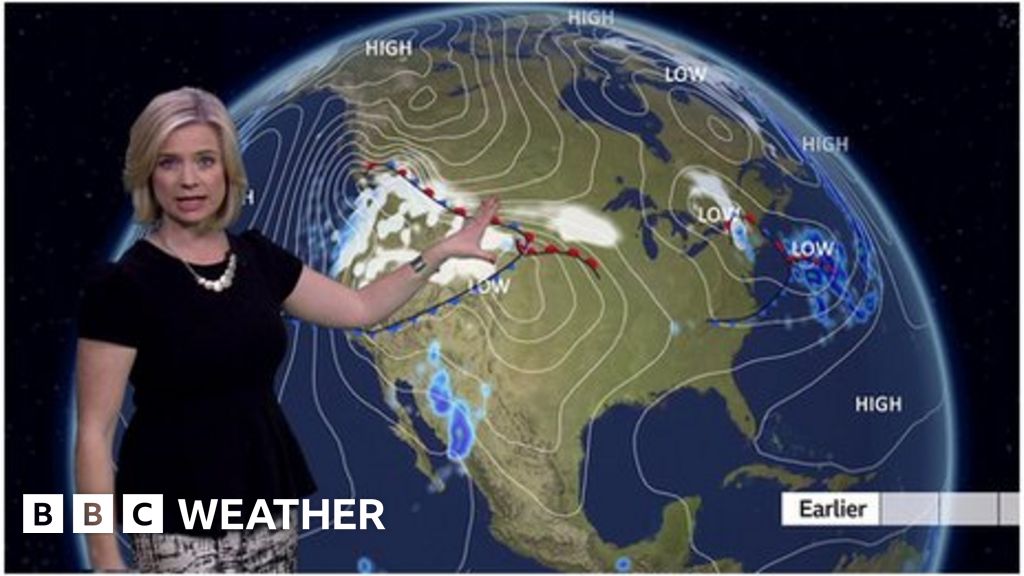 Disruptive winter storm moves across North America - BBC Weather