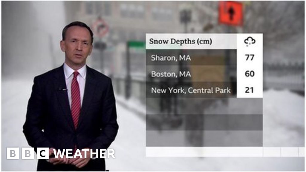 US winter storm brings record snowfall to Boston - BBC Weather