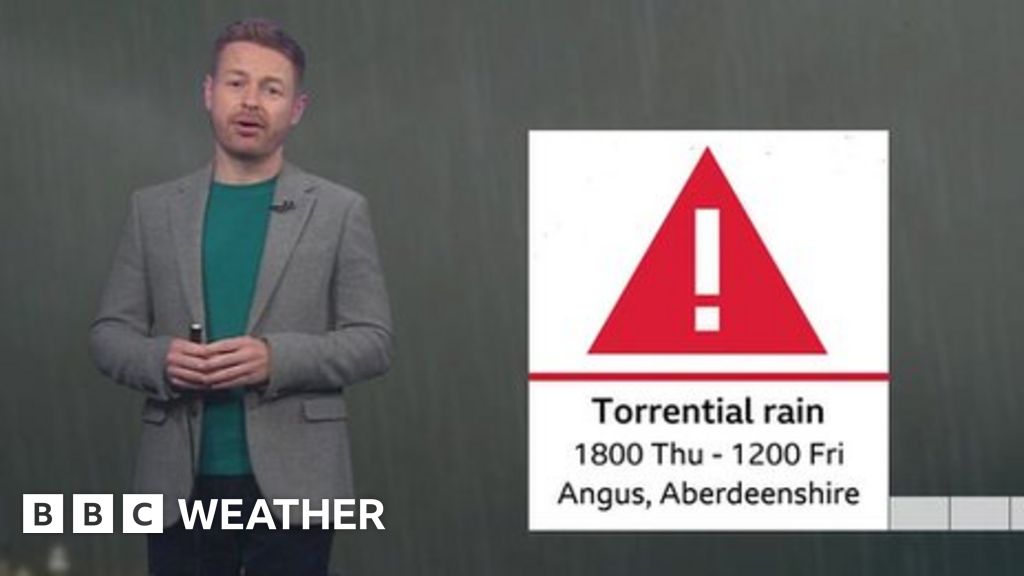 The Met Office issues a rare red warning for torrential rain - BBC Weather