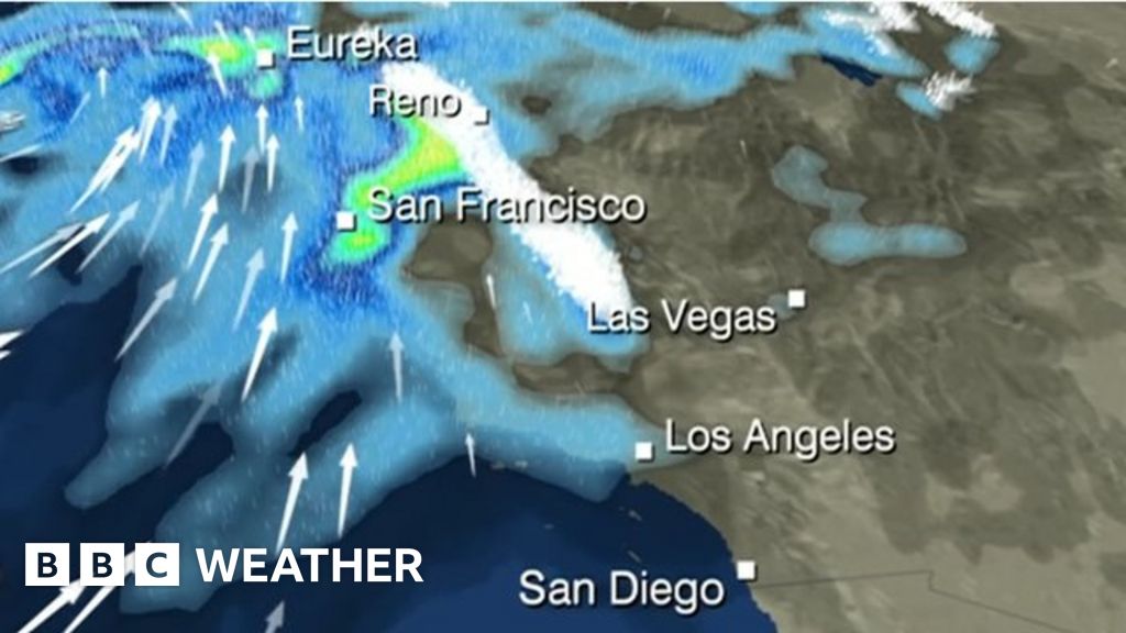 Further rain for California - BBC Weather