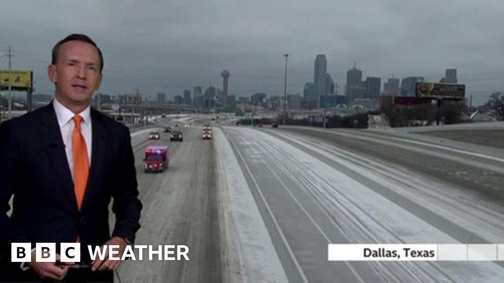 Treacherous ice storm hits the southern US - BBC Weather