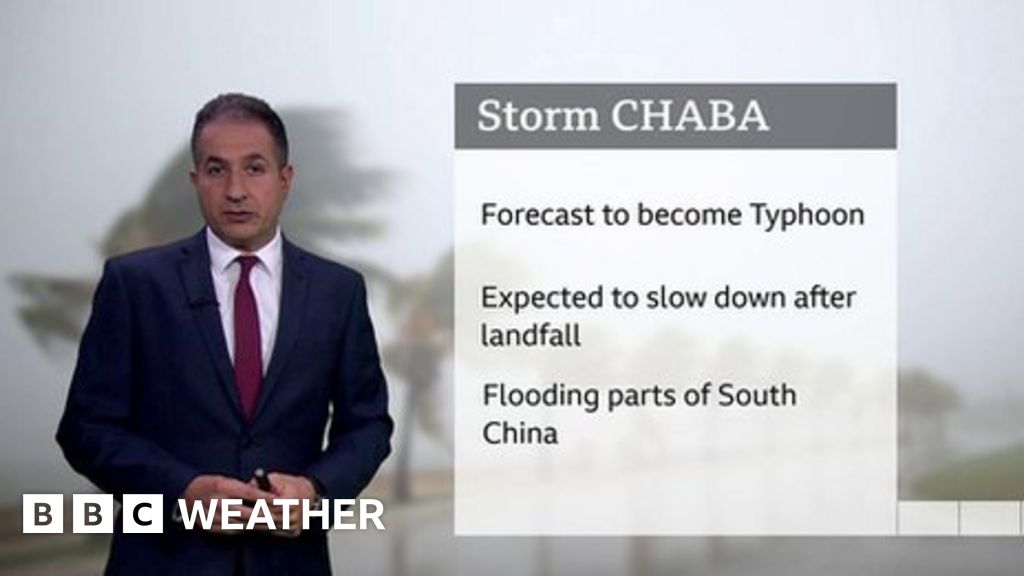 Typhoon warning issued as storm heads towards China - BBC Weather