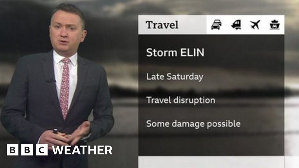 The UK braces for storm Elin - BBC Weather