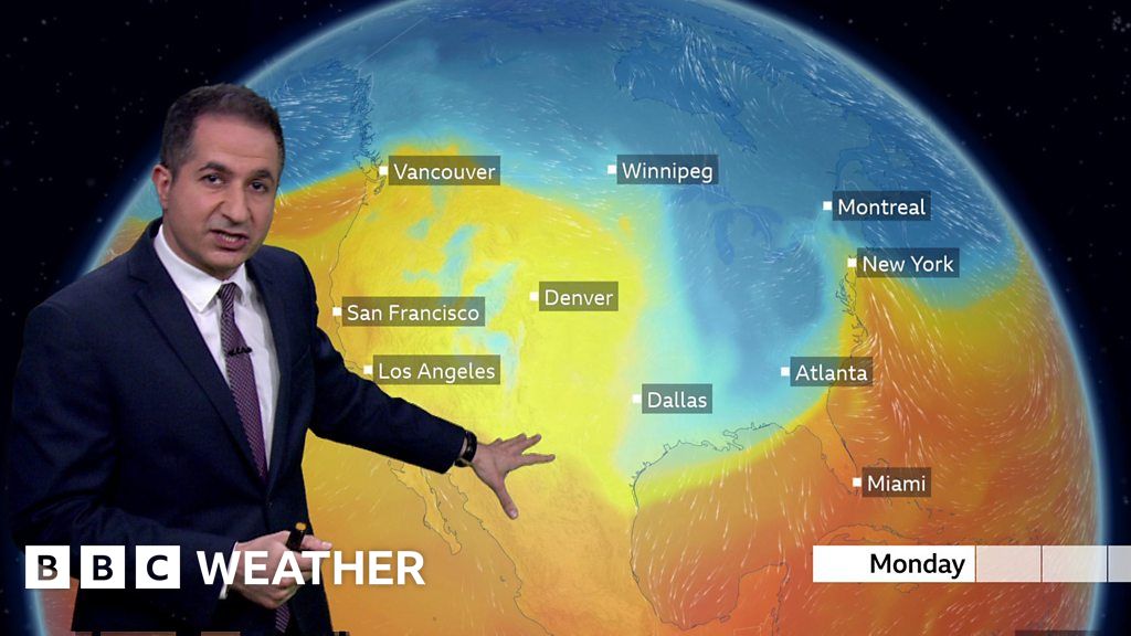 Big freeze across southern US states - BBC Weather