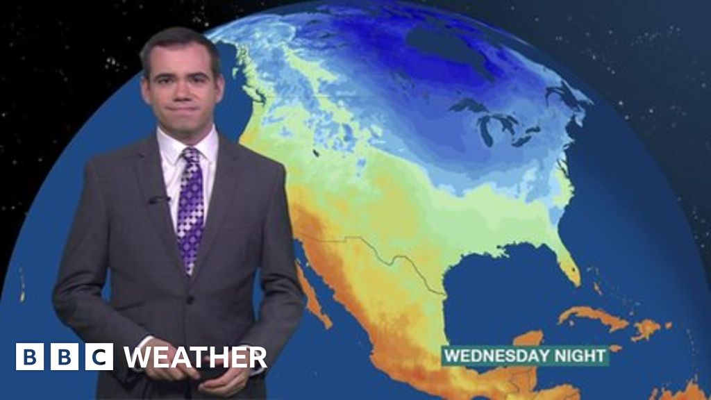 Cold snap grips North America - BBC Weather