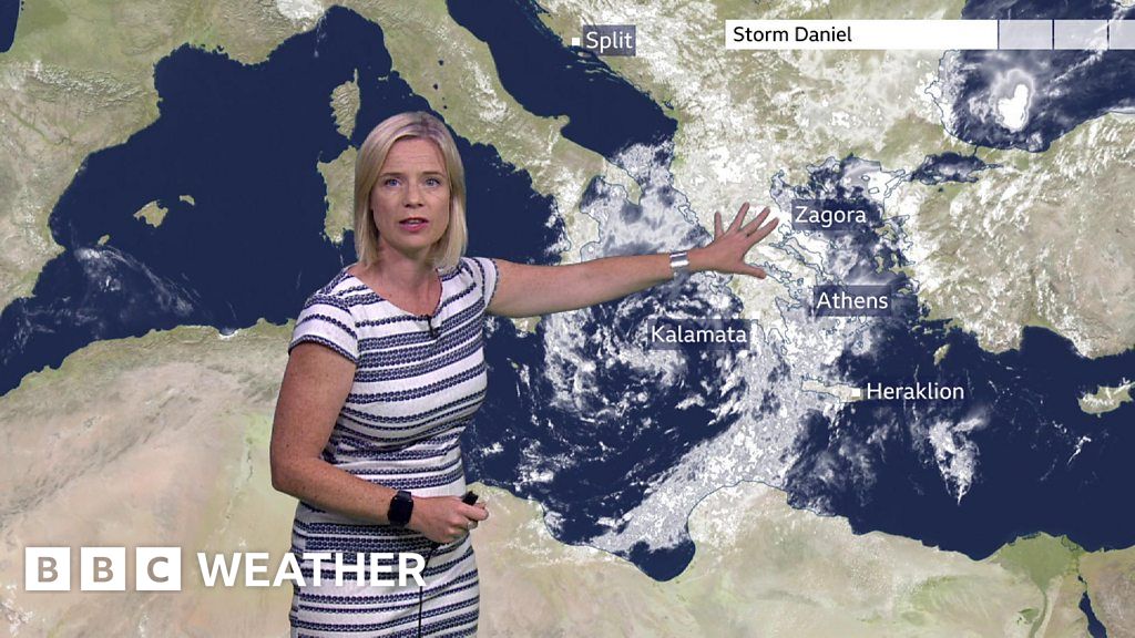 Storm Daniel lashes Greece - BBC Weather