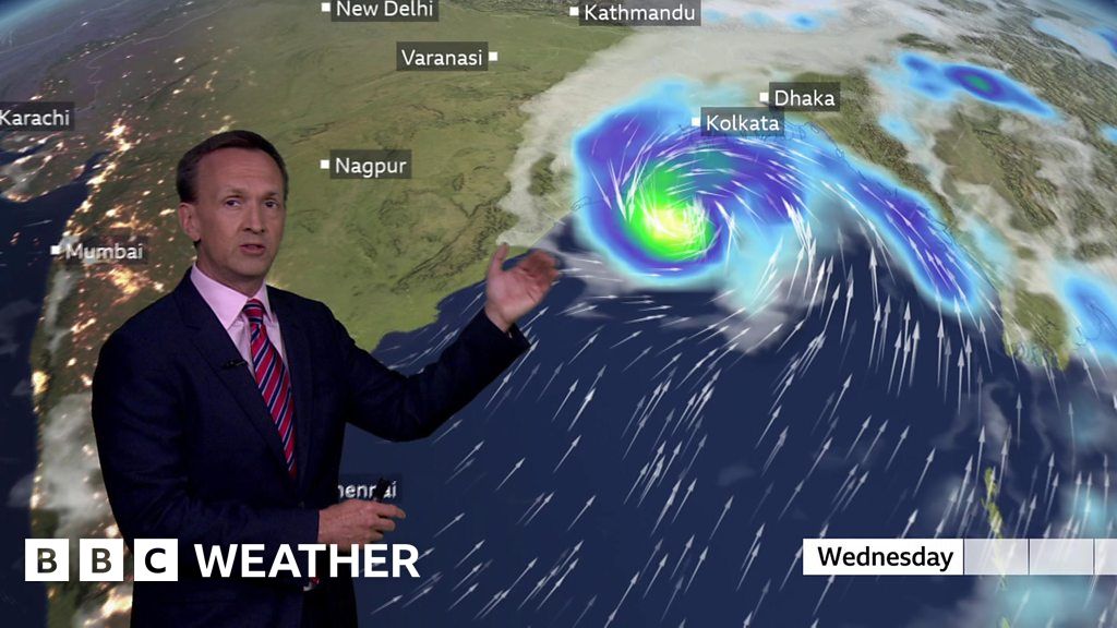 Cyclone Amphan landfall expected Wednesday - BBC Weather