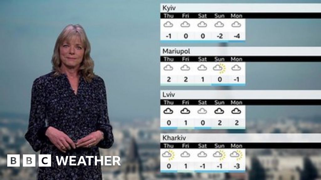 Ukraine: Bitterly cold air brings freezing temperatures - BBC Weather