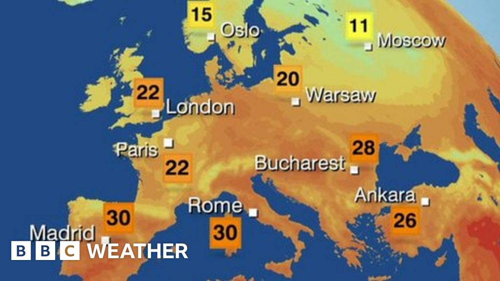 Europe weather contrasts - BBC Weather