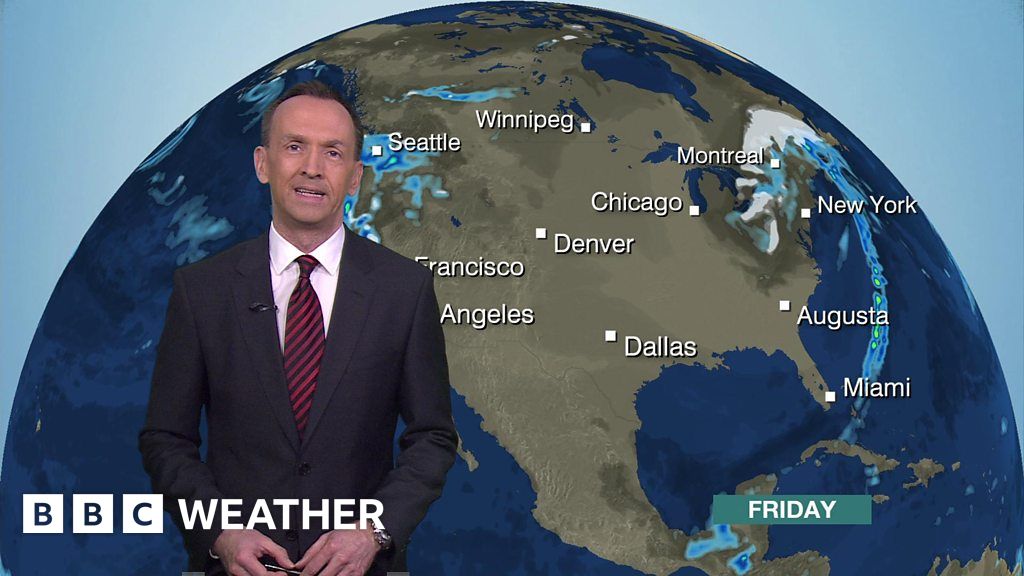 Blustery conditions on the Masters course - BBC Weather