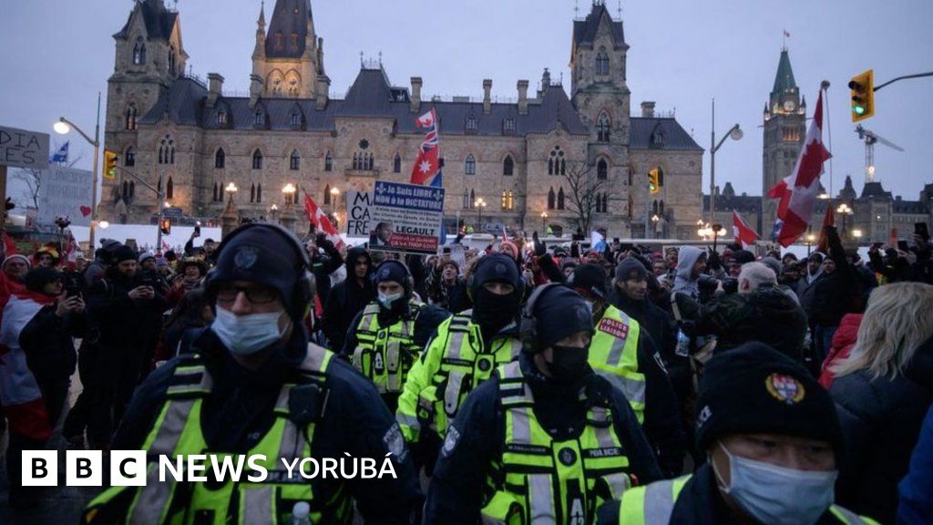 Anti-vaccine mandate protests: Canada ṣetán láti gbẹ́sẹ̀ lé àkáùntì ...