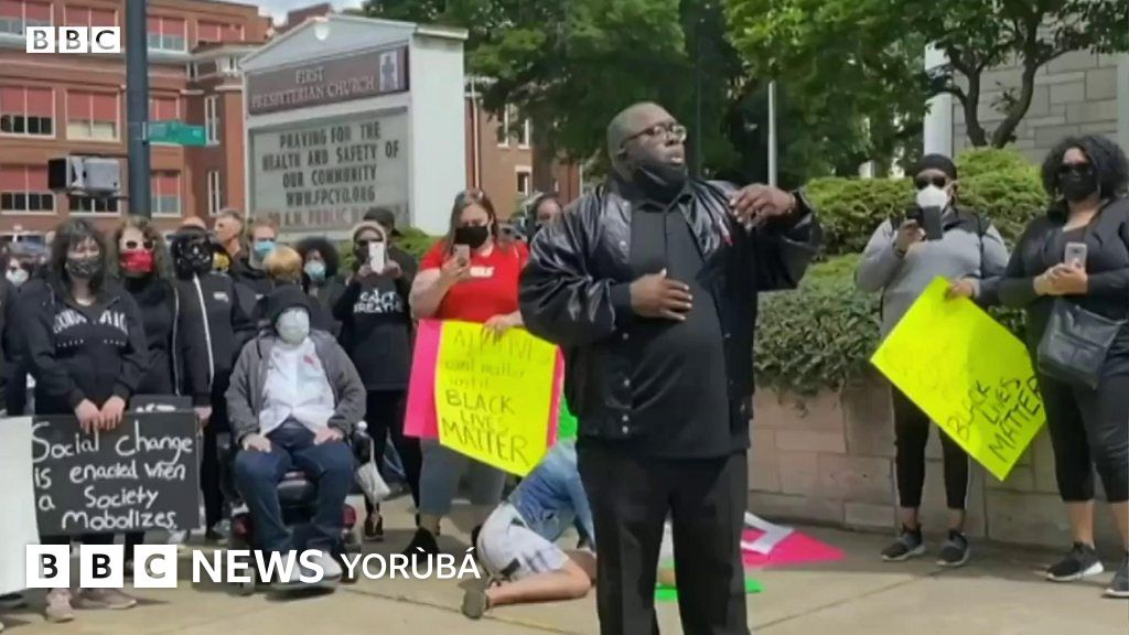 George Floyd: Àwọn ọlọ́pàá darapọ̀ mọ́ àwọn olùwọ́de lórílẹ̀èdè ...