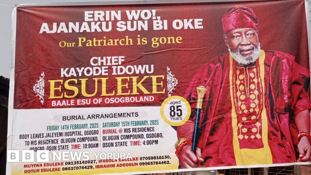Ìsìnkú Baálẹ̀ Èṣù, Kayode Eṣuleke, bẹ̀rẹ̀ l'Osogbo - BBC News Yorùbá