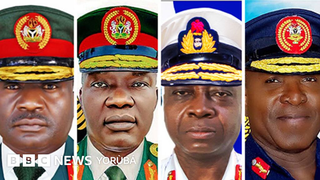 Nigeria Service Chiefs: Ilé aṣòfin àgbà buwọ́lu àwọn adarí ológun àti aláàbò tuntun tí Tinubu ...