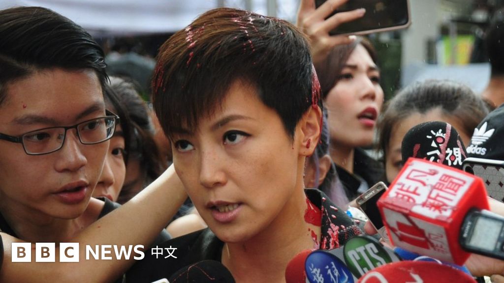 全球“反极权”大游行声援香港，何韵诗台湾遭泼漆 - BBC News 中文