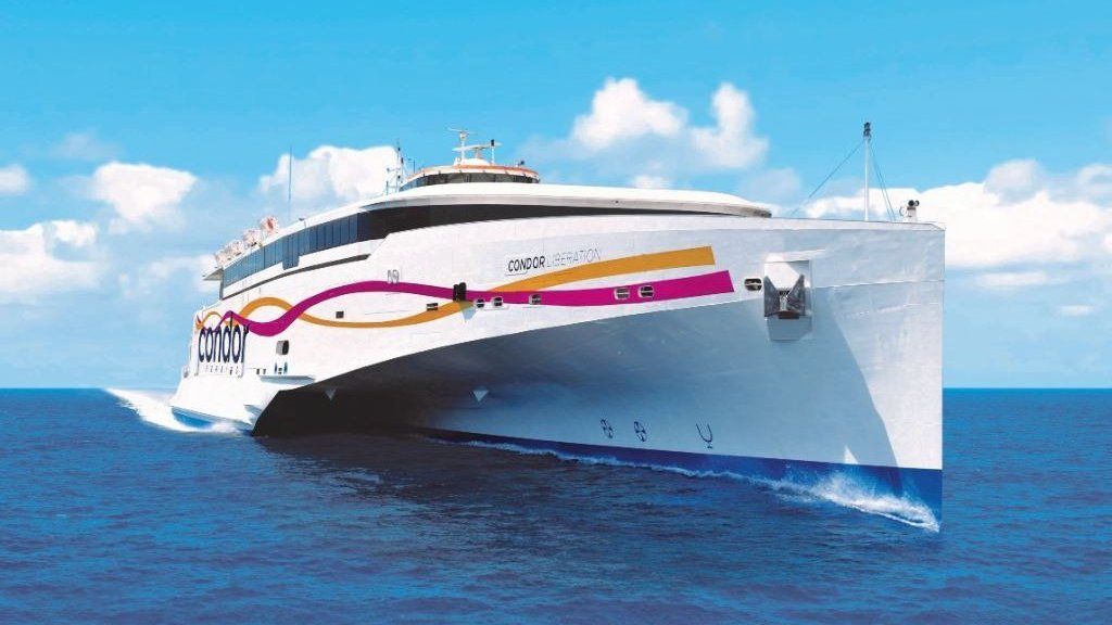 Condor charters MV Arrow to help ease demand ahead of Christmas - BBC News