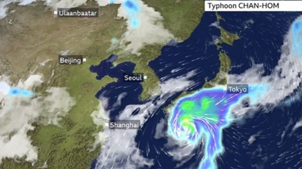 Typhoon Chan-hom heads for Japan - BBC Weather