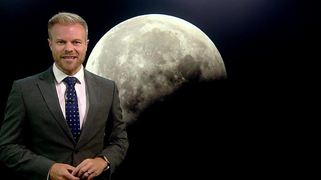 Apollo 11: Partial lunar eclipse on 50th anniversary - BBC News