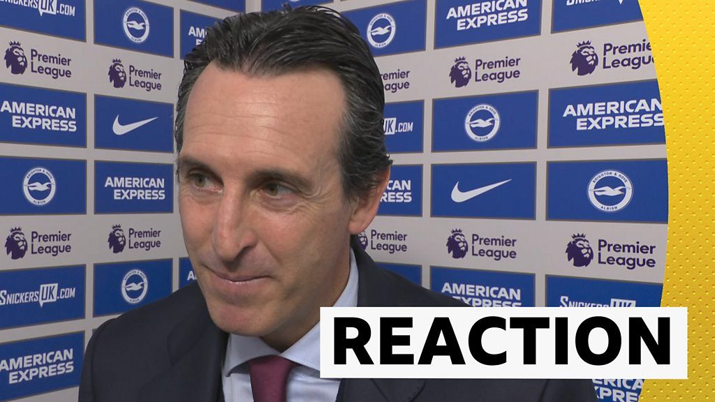 Brighton 1 2 Aston Villa Unai Emery Proud As Side Earn First Premier