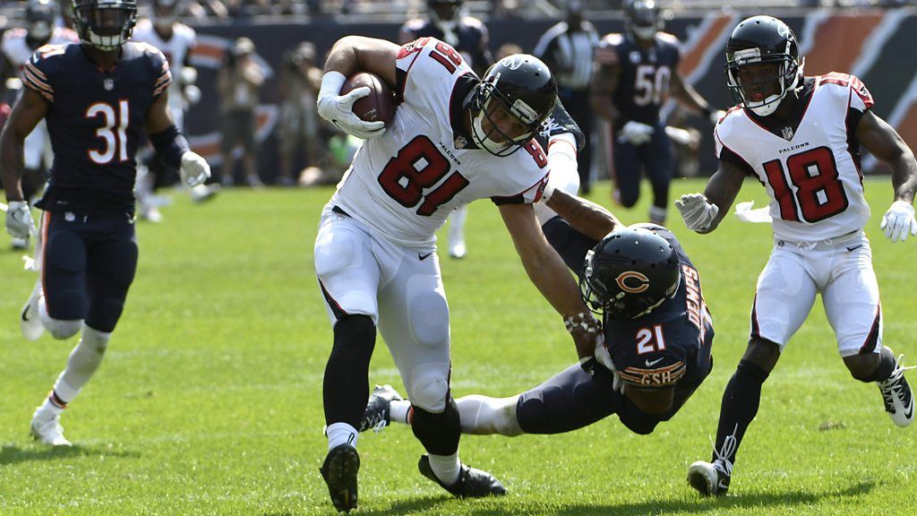 Austin Hooper's monster handoff features in NFL plays of the week - BBC ...