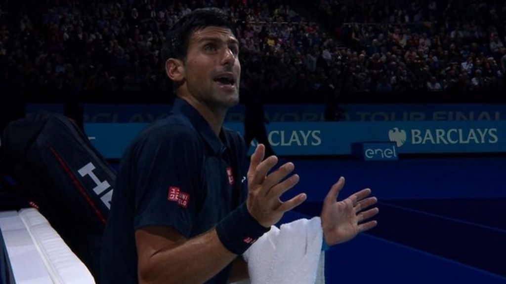 ATP World Tour finals: Novak Djokovic gets angry with umpire - BBC Sport