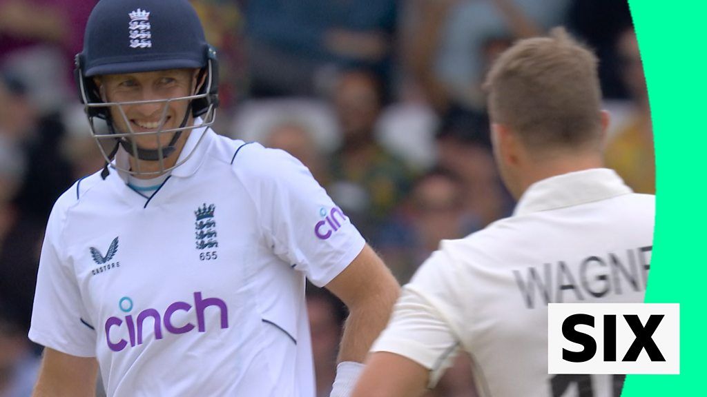 England v New Zealand: Joe Root reverse-scoops Neil Wagner for six in ...