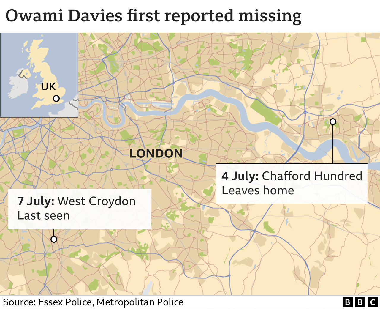 Owami Davies found: What we know about her disappearance - BBC News