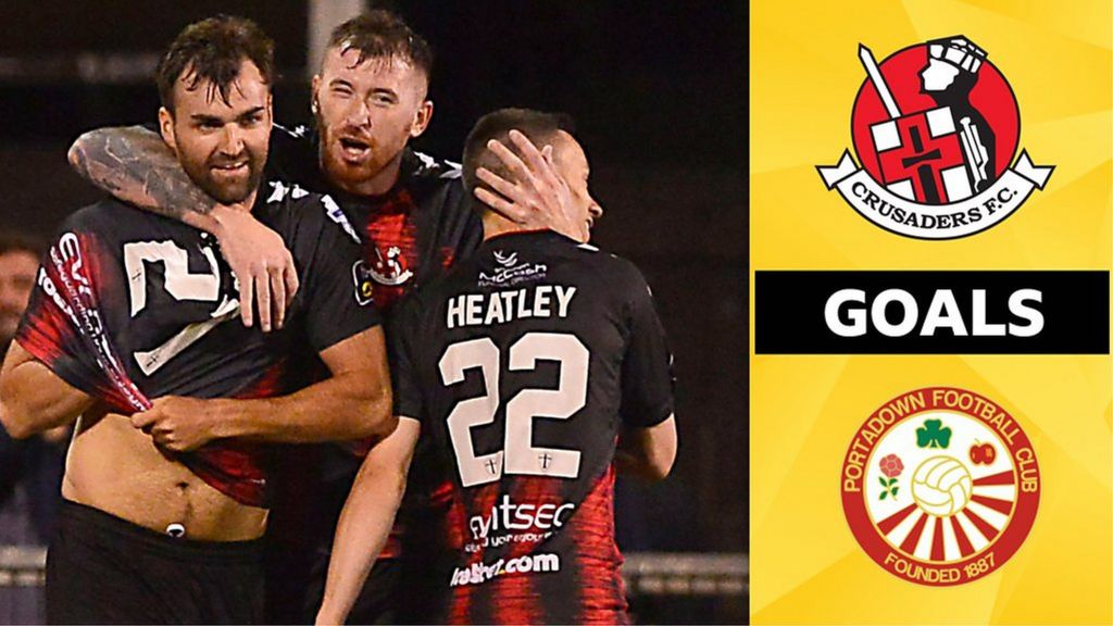 Ten-man Crusaders fight back to edge out Portadown - BBC Sport
