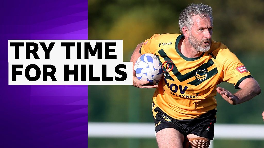 Last Leg star Adam Hills scores try against Wales at Physical ...