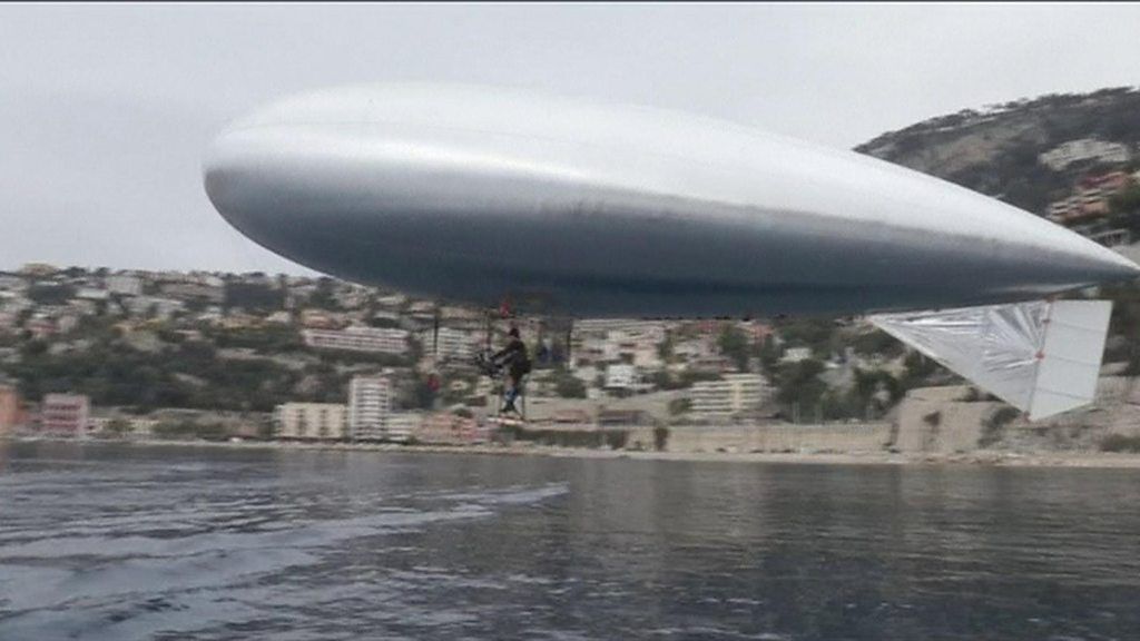 The pedal-powered flying machine - BBC Newsround