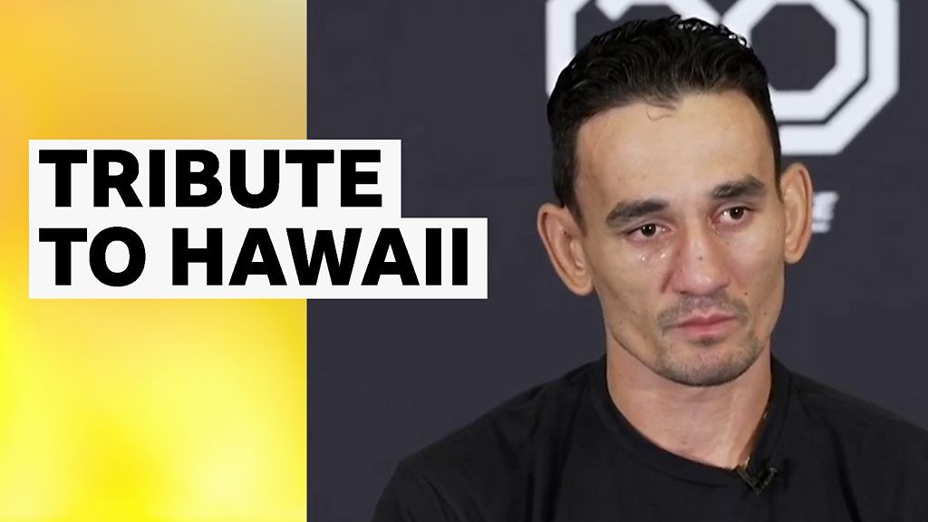 Max Holloway: UFC star gives emotional tribute to homeland Hawaii - BBC ...
