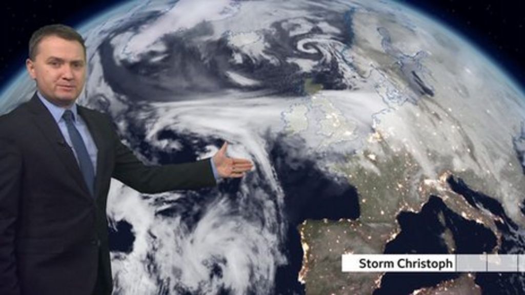 Storm Christoph hits the UK - BBC Weather