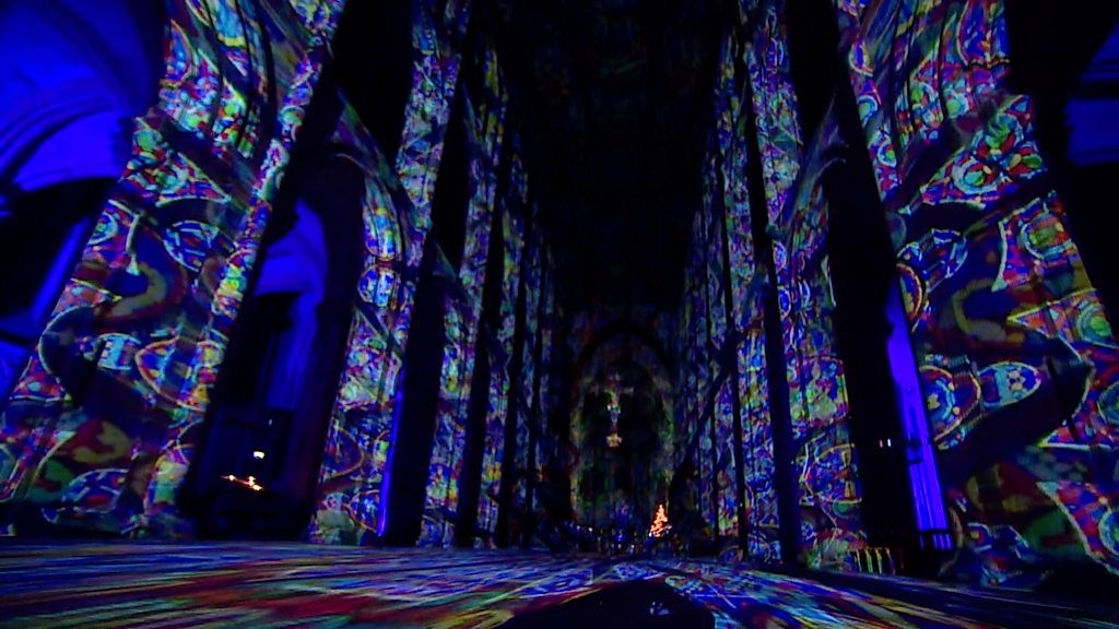 Disabled Virgin Mary in Peterborough Cathedral art exhibition - BBC News