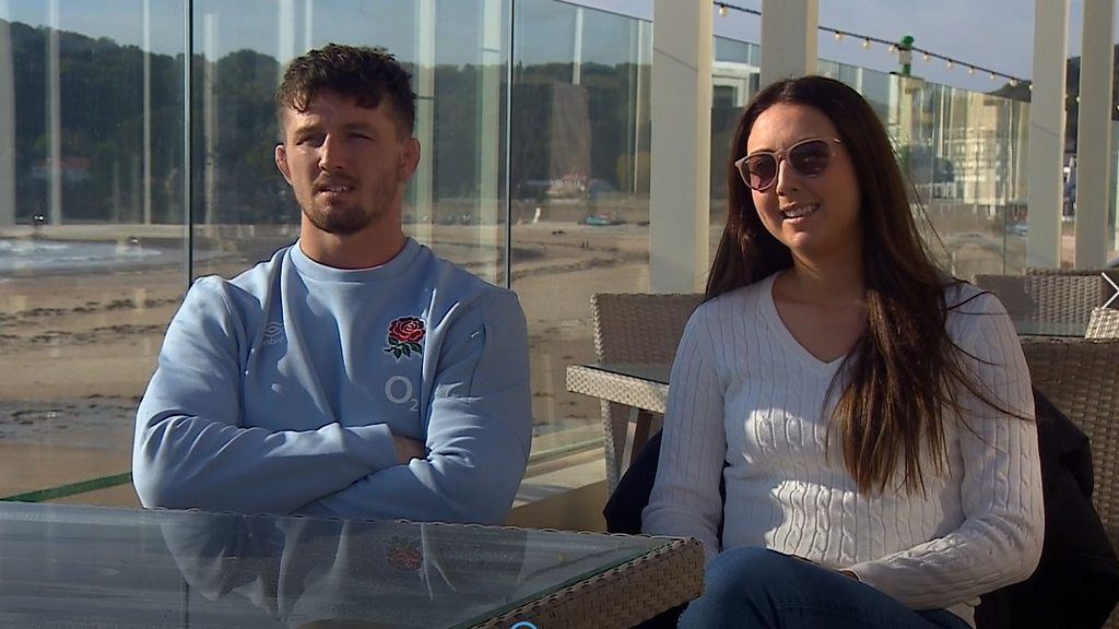 Tom Curry: England star reunites with sister at Jersey training camp ...