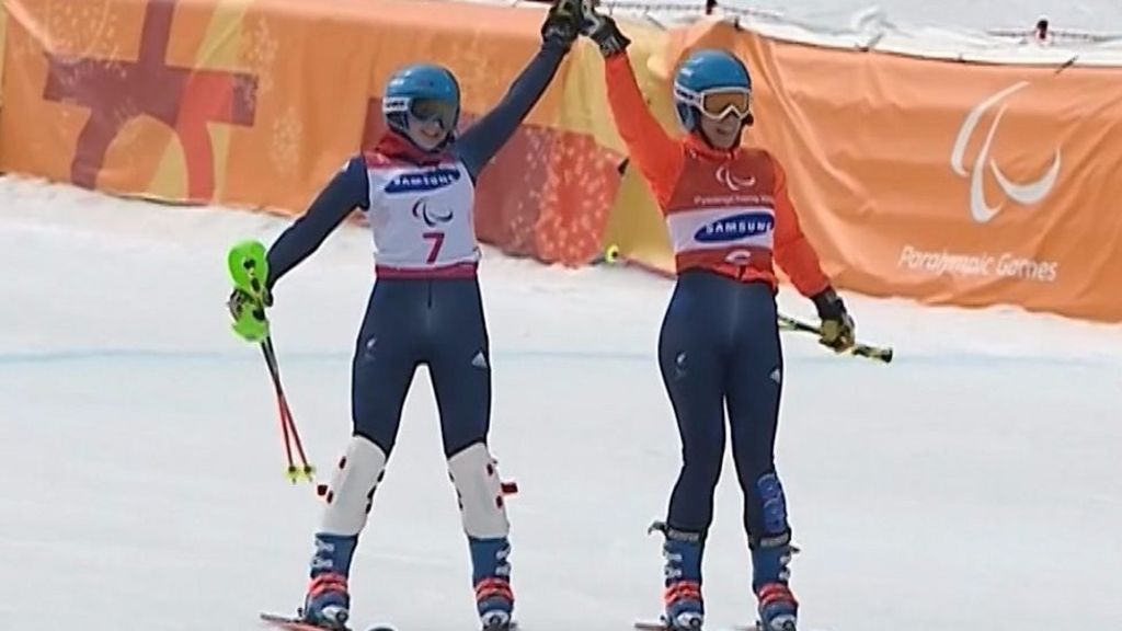 Winter Paralympics: Britons Menna Fitzpatrick & Jen Kehoe win slalom ...