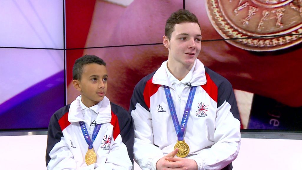 Team GB's daring duo win gymnastic gold - BBC Newsround