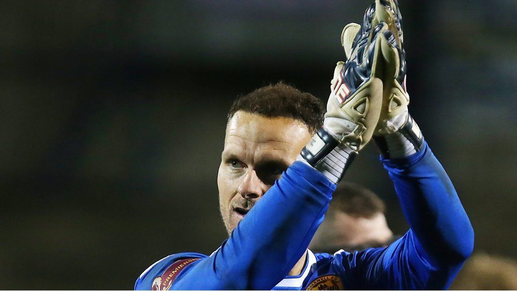 Carson the hero as Motherwell see off Coleraine in shootout - BBC Sport