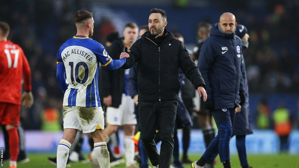 Brighton: Roberto de Zerbi sent off for 'lost time' complaints about ...