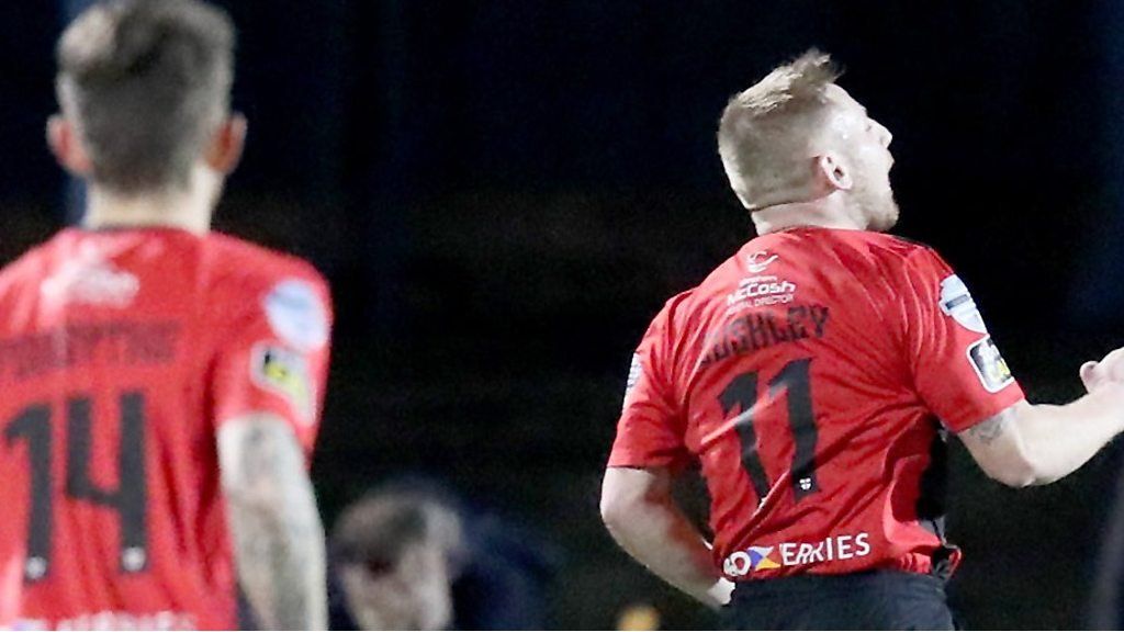 Watch: Cushley fires Crues to victory over Newry - BBC Sport