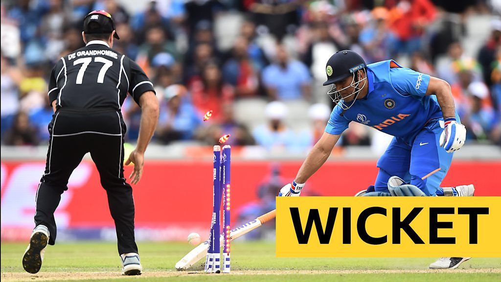 Cricket World Cup: MS Dhoni run out by Martin Guptill - BBC Sport