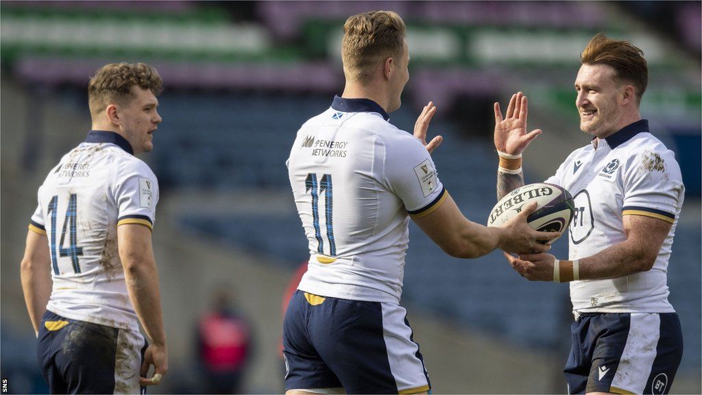 Rugby World Cup 2023: Scotland pair hunt Stuart Hogg try record - BBC Sport