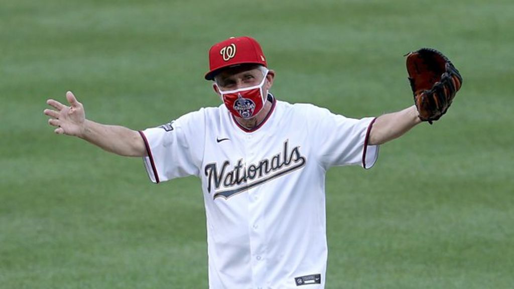 Watch: Dr Anthony Fauci throws the first pitch of the MLB season - BBC ...