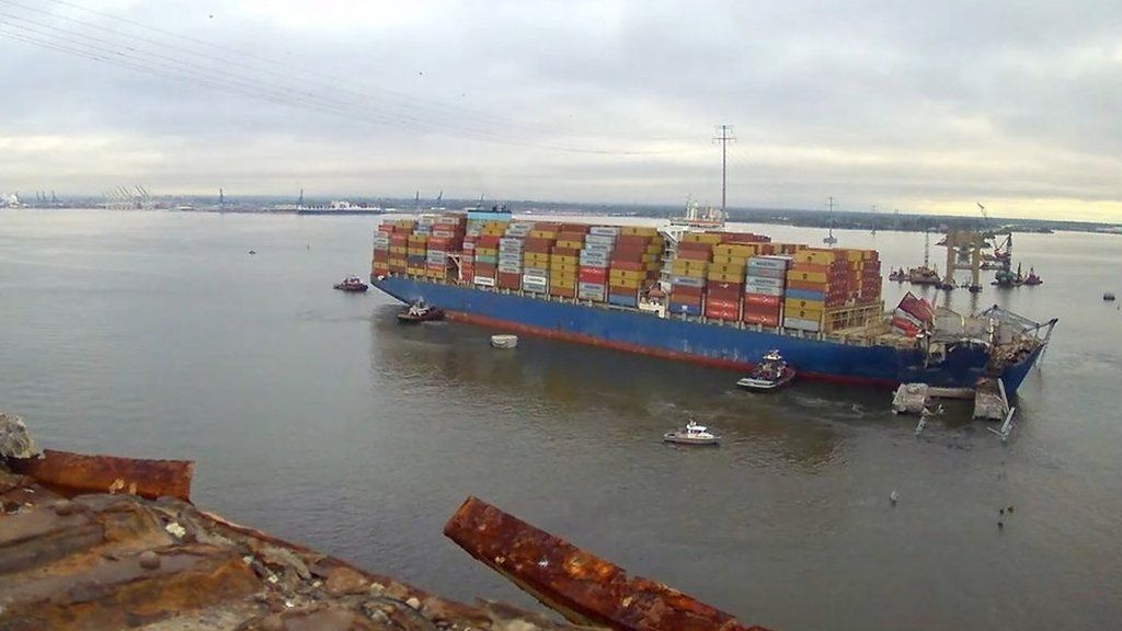 Eight Dali sailors head home months after Baltimore bridge crash - BBC News