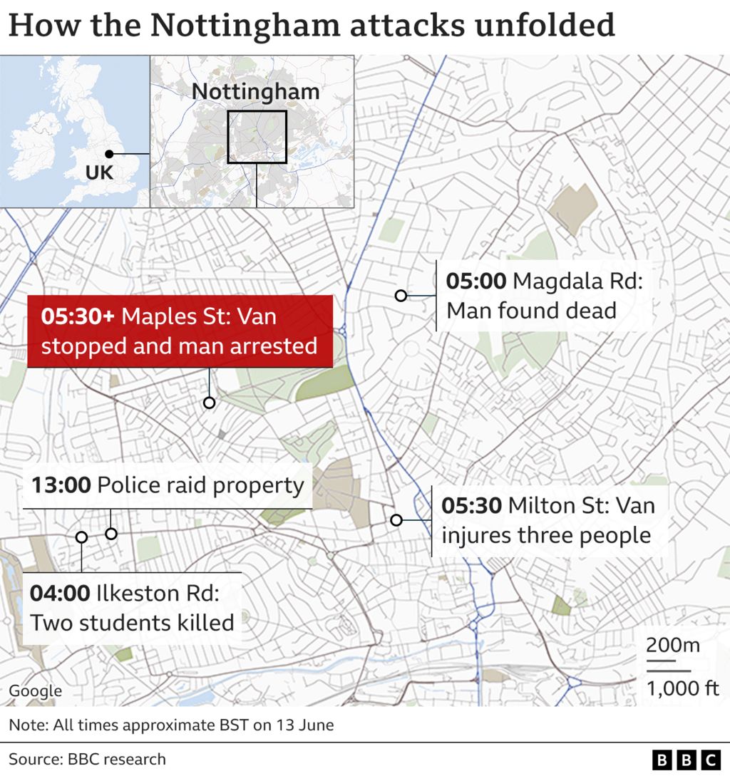 Nottingham attacks: School caretaker named as third victim - BBC News