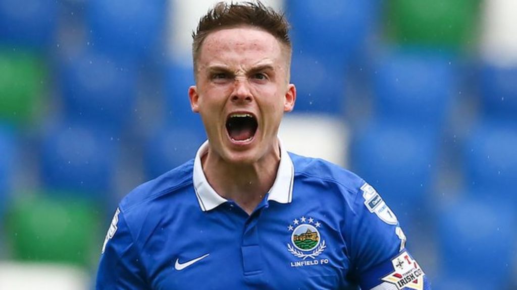 Aaron Burns hat-trick puts Linfield into cup final - BBC Sport