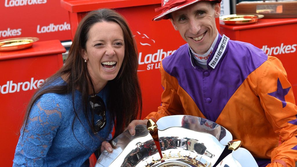 Laura Mongan: Epsom trainer relishes historic St Leger win - BBC Sport