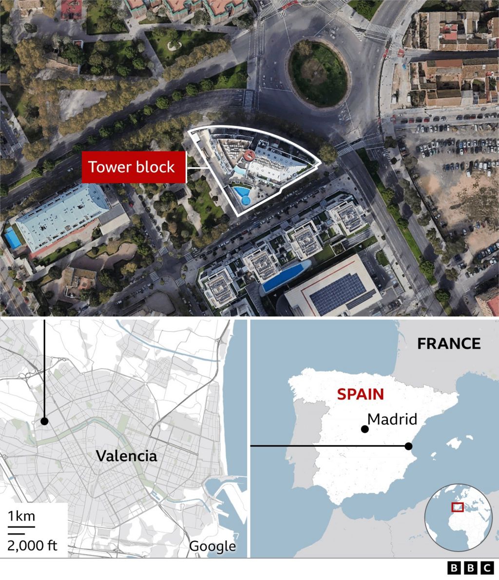 What we know so far after Valencia tower block fire - BBC News