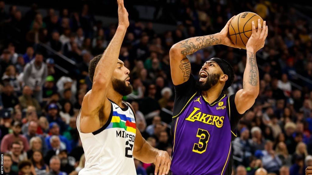NBA: Anthony Davis shines as Los Angeles Lakers beat Minnesota Timberwolves - BBC Sport
